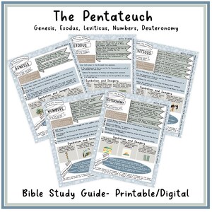 Bible Study Guide | the Pentateuch Digital Guide | Printable Bible ...