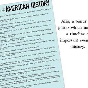 Funny US History Bulletin Board Set | Ap American APUSH Posters | High ...