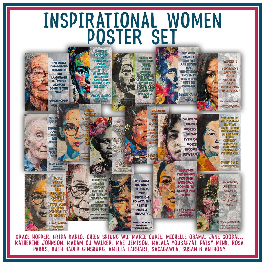Women's History Month Faces Poster Set | International Women's Day ...