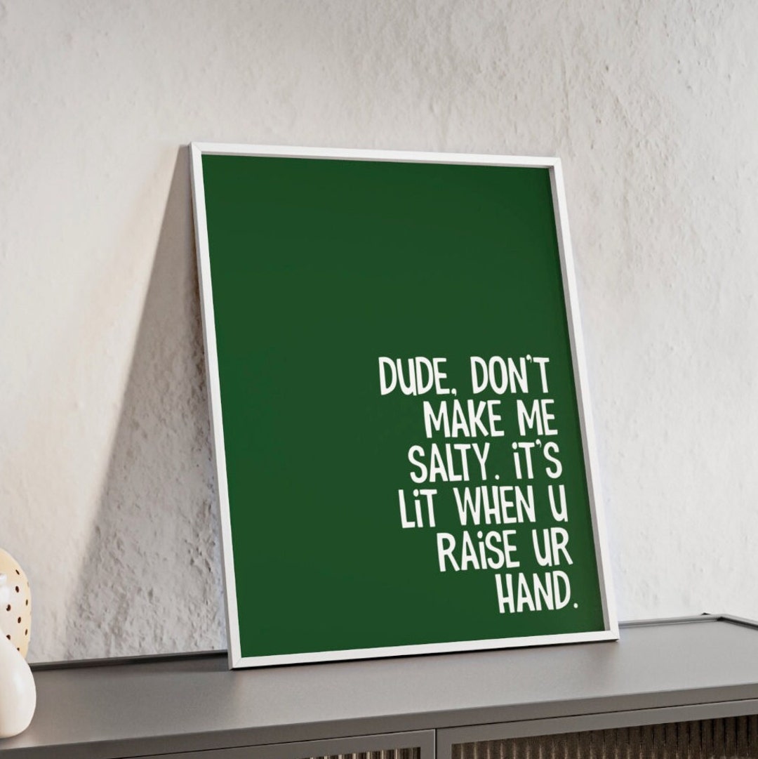 Funny Classroom Poster High School Middle School Teacher Raise Your ...