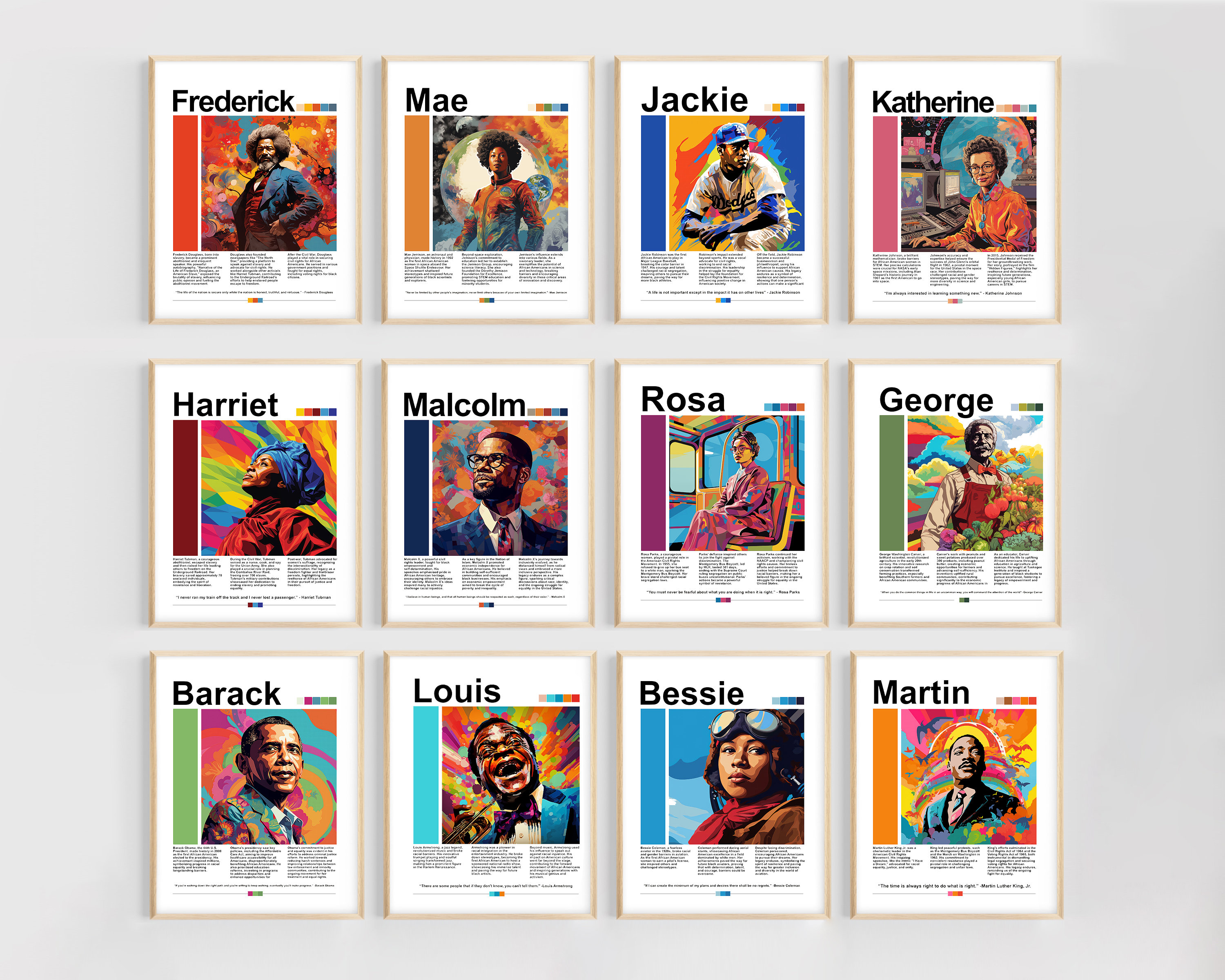 African-American Hero Poster Pages For Classroom Bulletin, 50% OFF