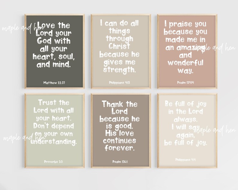 Christian Virtues Decor Bundle Set | Bible Verses Bulletin Board, 7 ...