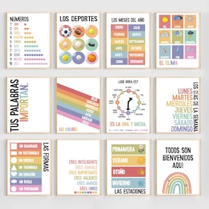 Spanish Classroom Posters | Spanish Teacher Foreign Language Bulletin ...