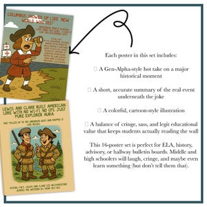 Funny History Posters for Classroom | Gen Alpha Slang Bulletin Board ...