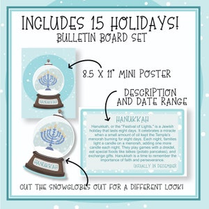 World Winter Holidays Snow Globe Bulletin Board | Holidays Around the ...