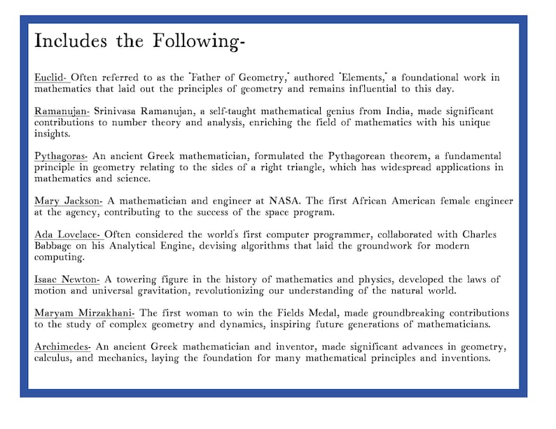 Math Bulletin Board | Mathematics Posters | Mathematician Bulletin ...