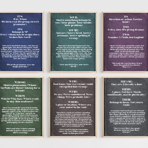 ELA Bulletin Board Posters | Funny Commonly Confused English Words ...