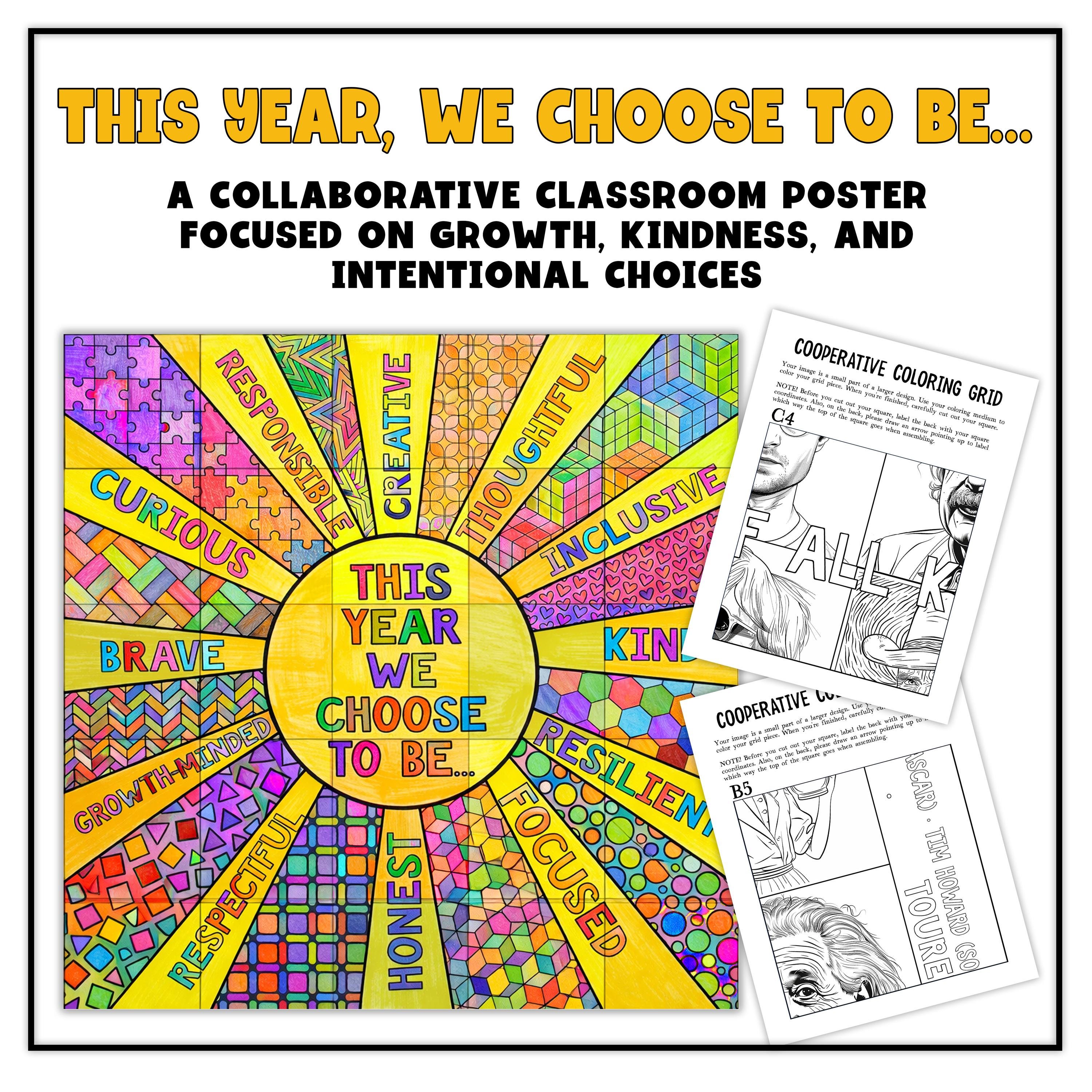 Collaborative Coloring Poster | Classroom Community Art Project ...