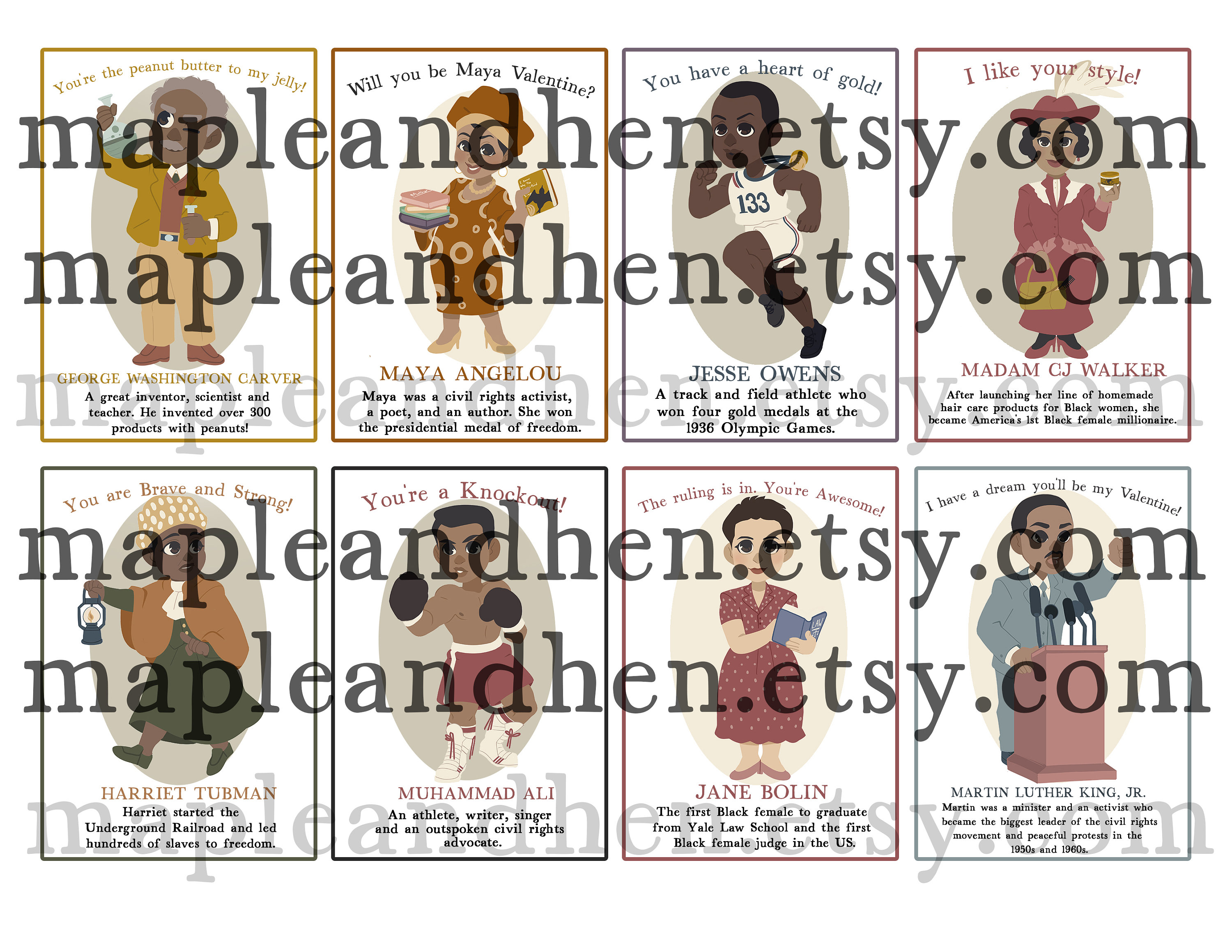 Black History Valentine Cards | African American Printable Valentine's ...