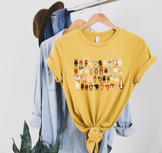 Cow Breed Tshirt Farm Animal Heifer Chart Shirt Cute Cows - Etsy