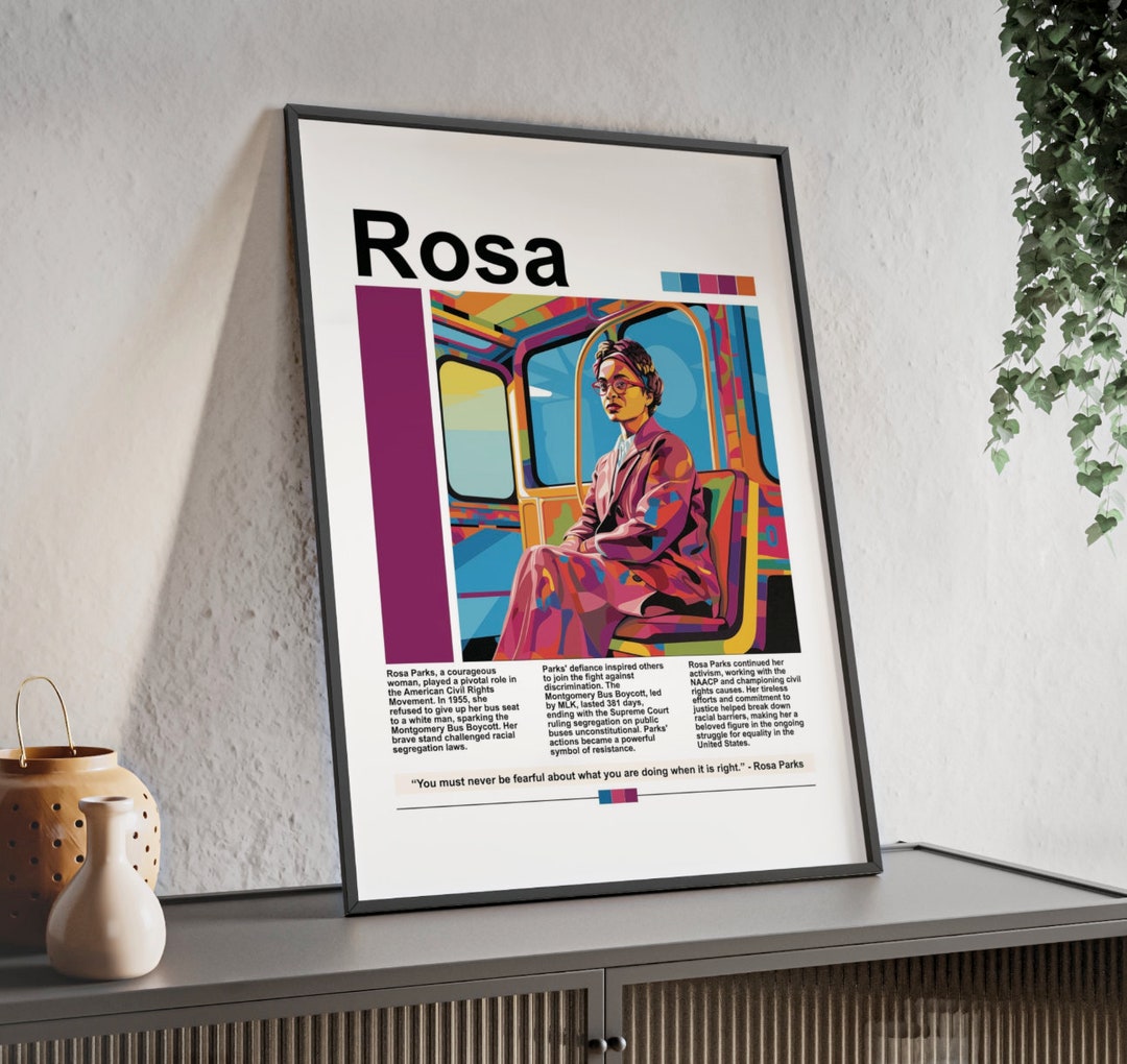 Rosa Parks Digital Art Print | Black History Month Printable | Civil ...