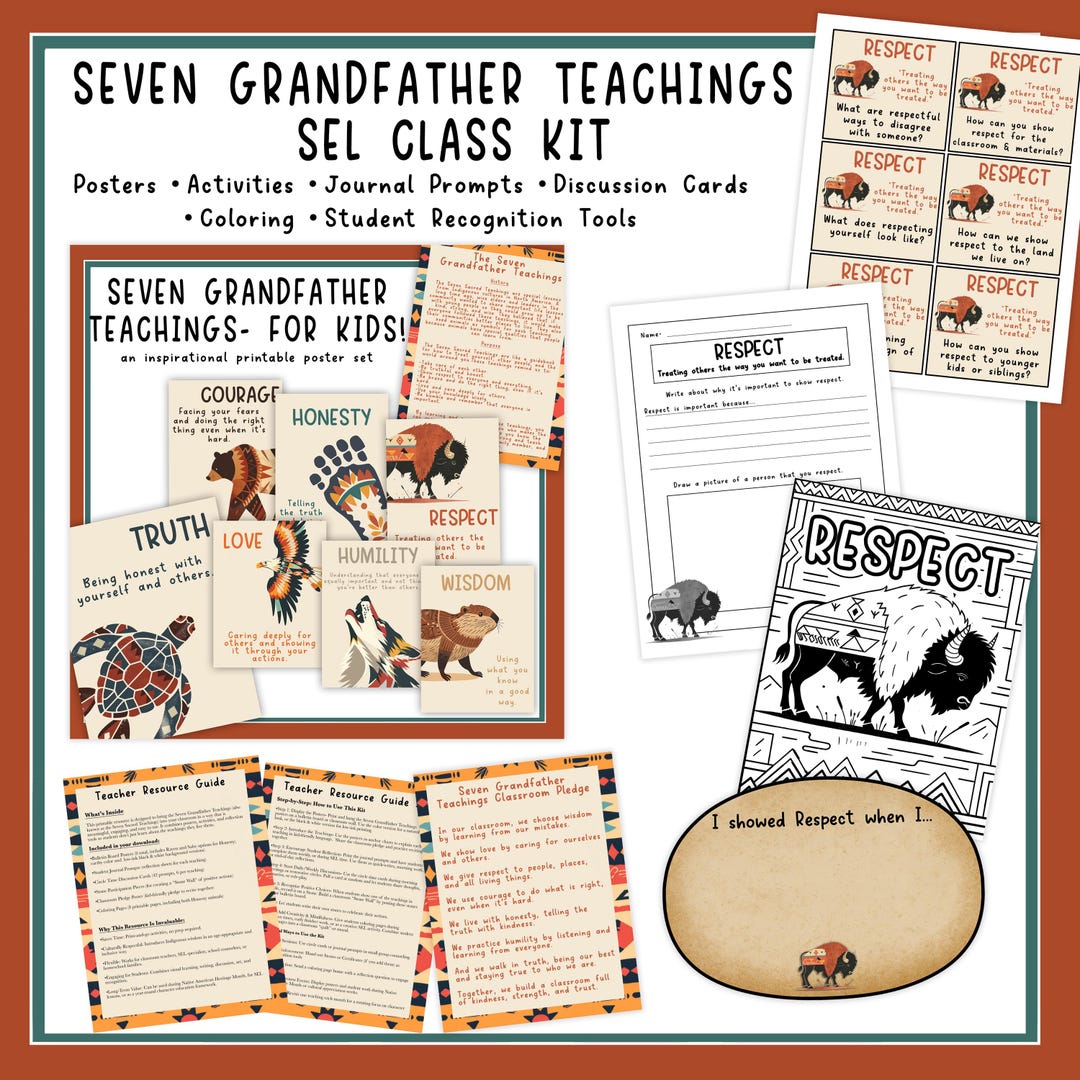 Seven Grandfather Teachings SEL Kit | 7 Sacred Teachings for Kids ...