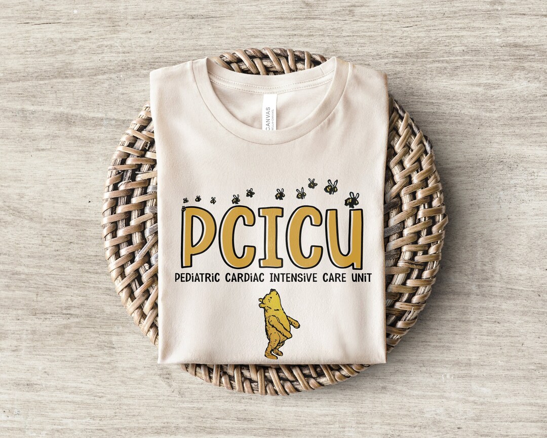 PCICU Nurse Shirt Winnie the Pooh Pediatric Cardiac Intensive Care Unit ...