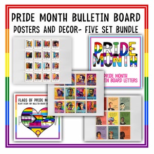 Pride Month Bulletin Board Bundle | LGBTQIA+ Leaders Printables Posters ...