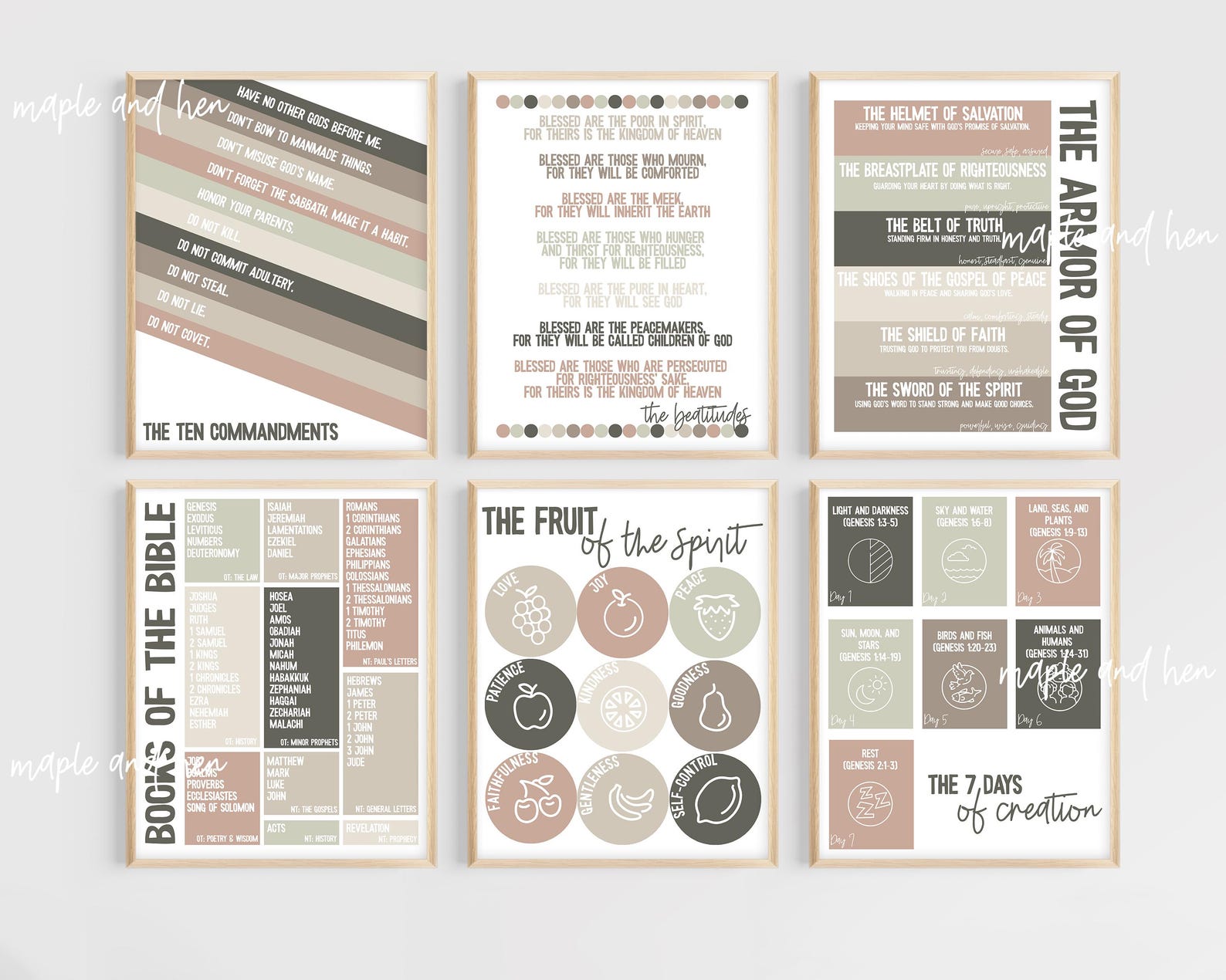 Christian Virtues Decor Bundle Set | Bible Verses Bulletin Board, 7 ...