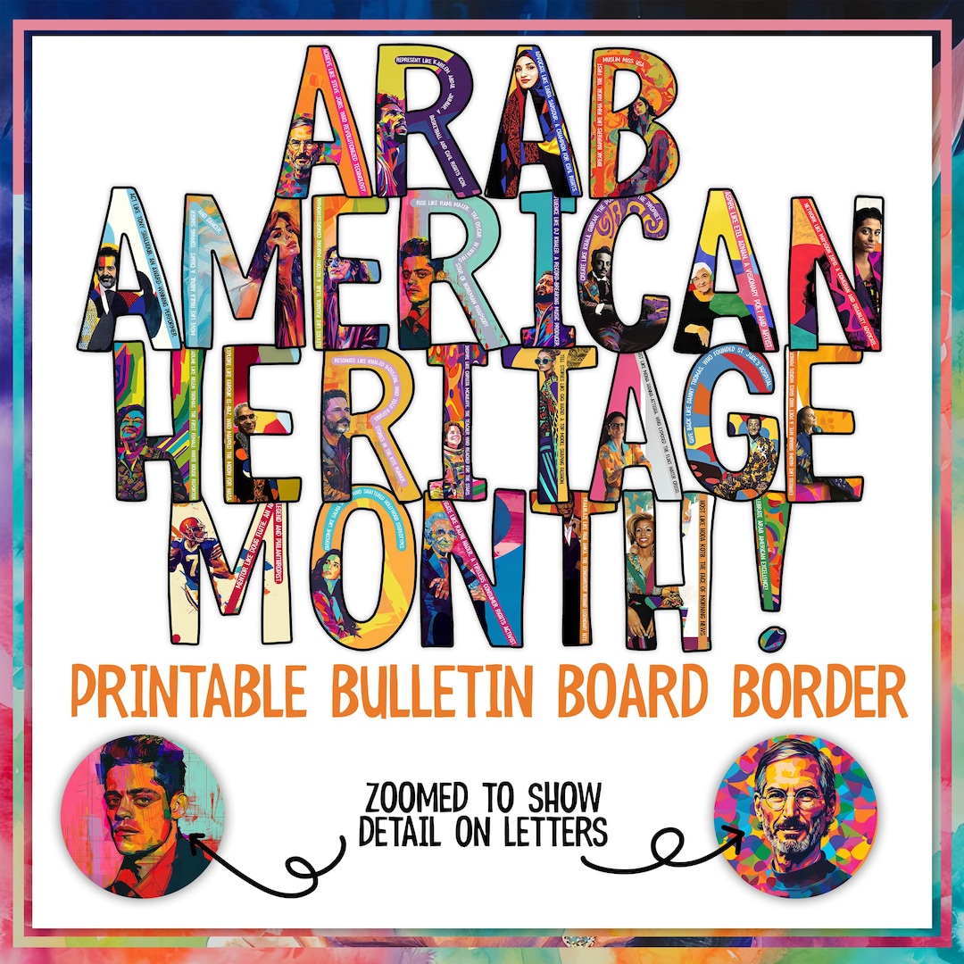 Arab American Heritage Month Bulletin Board Letters | April Arab ...