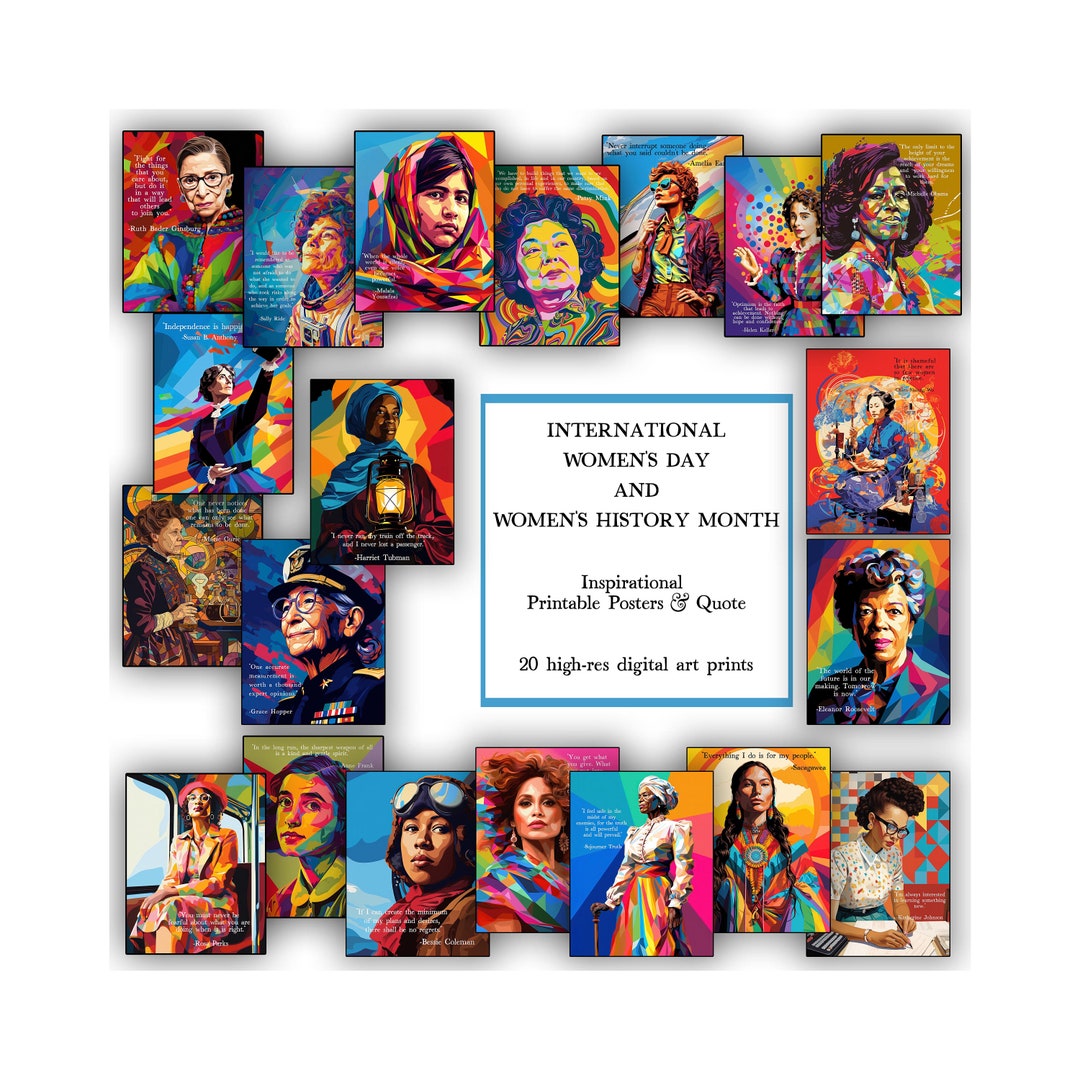 Women's History Month Poster Set | International Women's Day | March ...