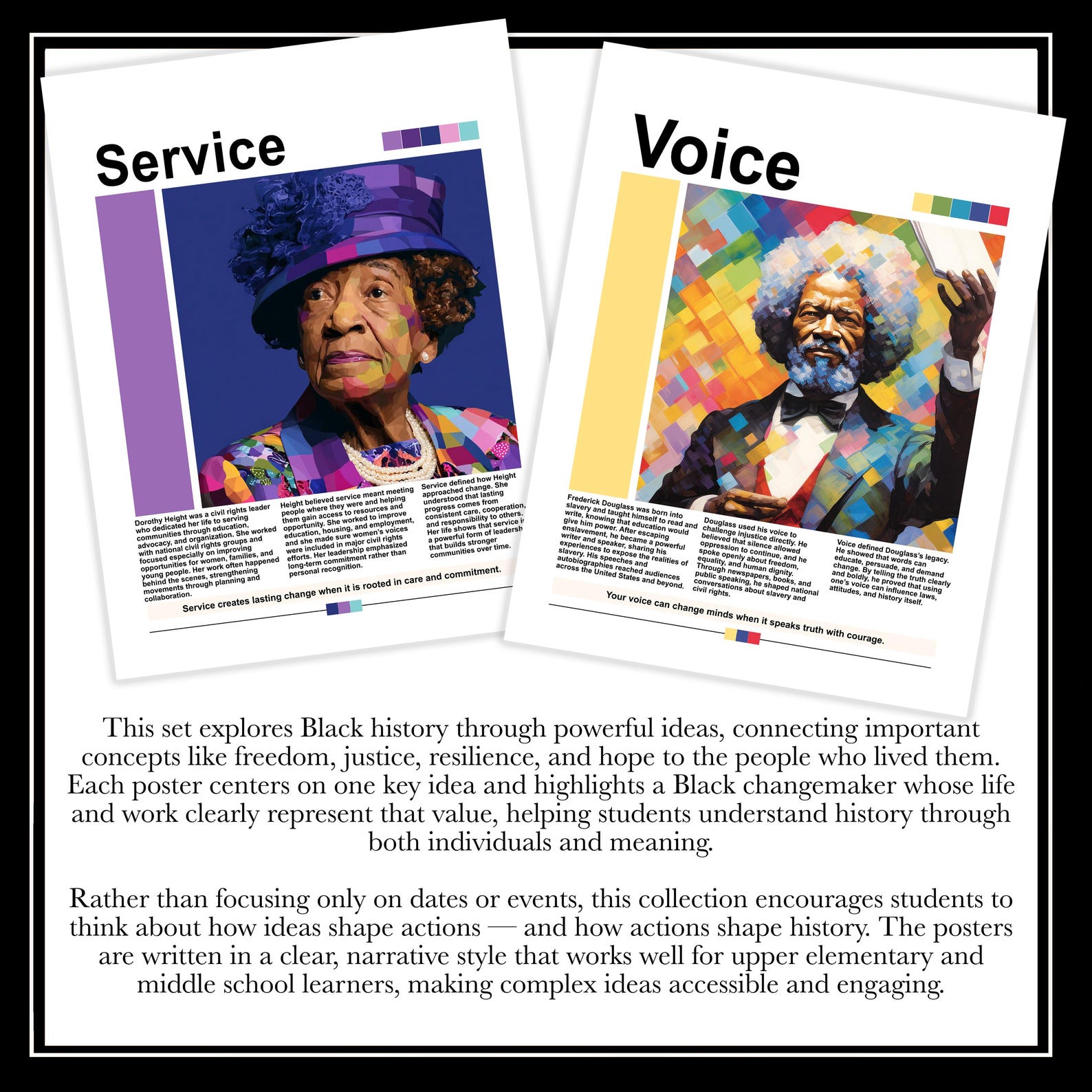 Black History Month Bulletin Board Set | Black History Through Big ...
