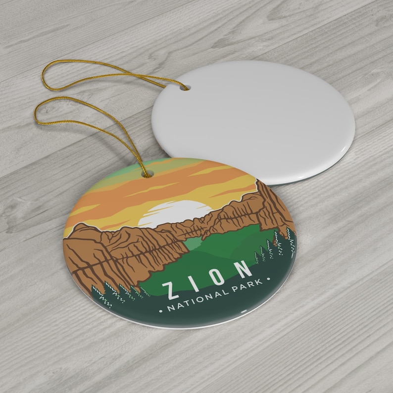 Zion National Park Ornament | US National Parks Souvenir Christmas Tree ...