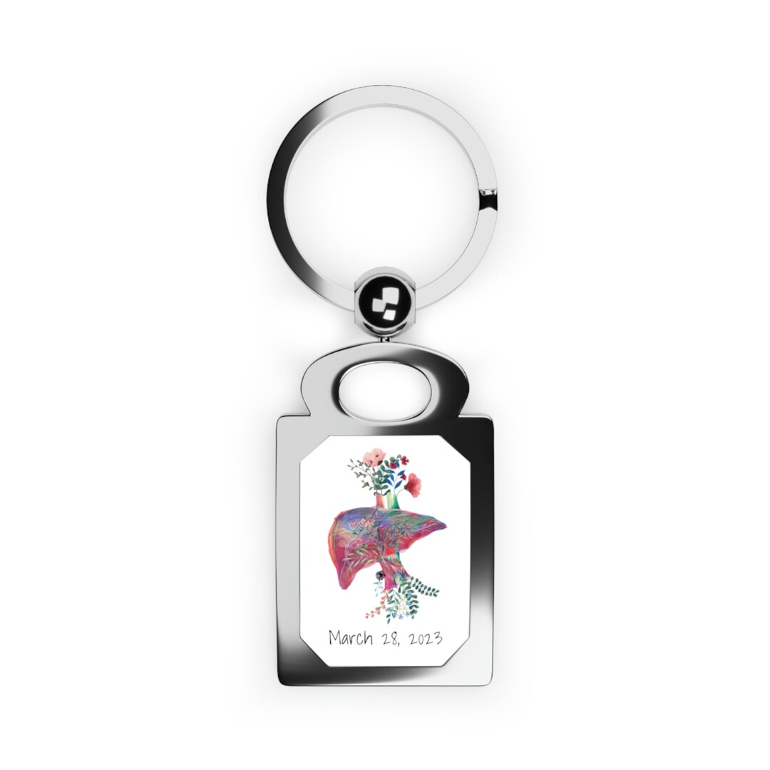 Floral Liver Transplant Gift Custom Keychain Hepatology Gift Basket ...