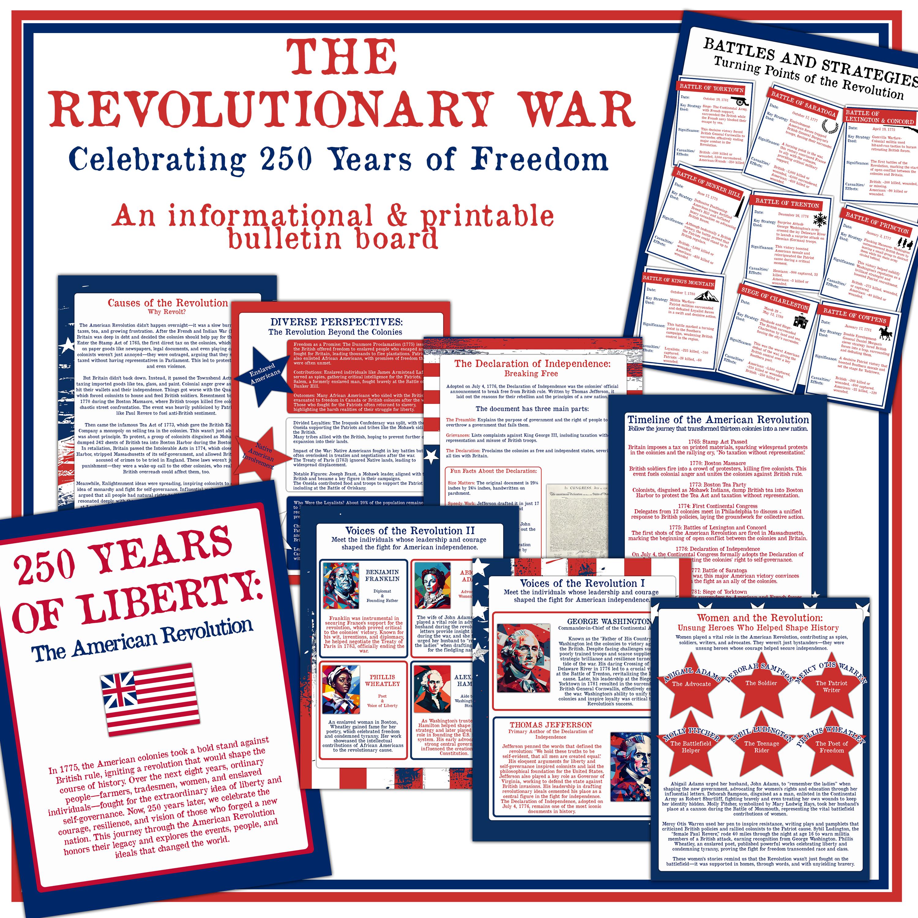 The American Revolution Bulletin Board | AP US Revolutionary War Poster ...