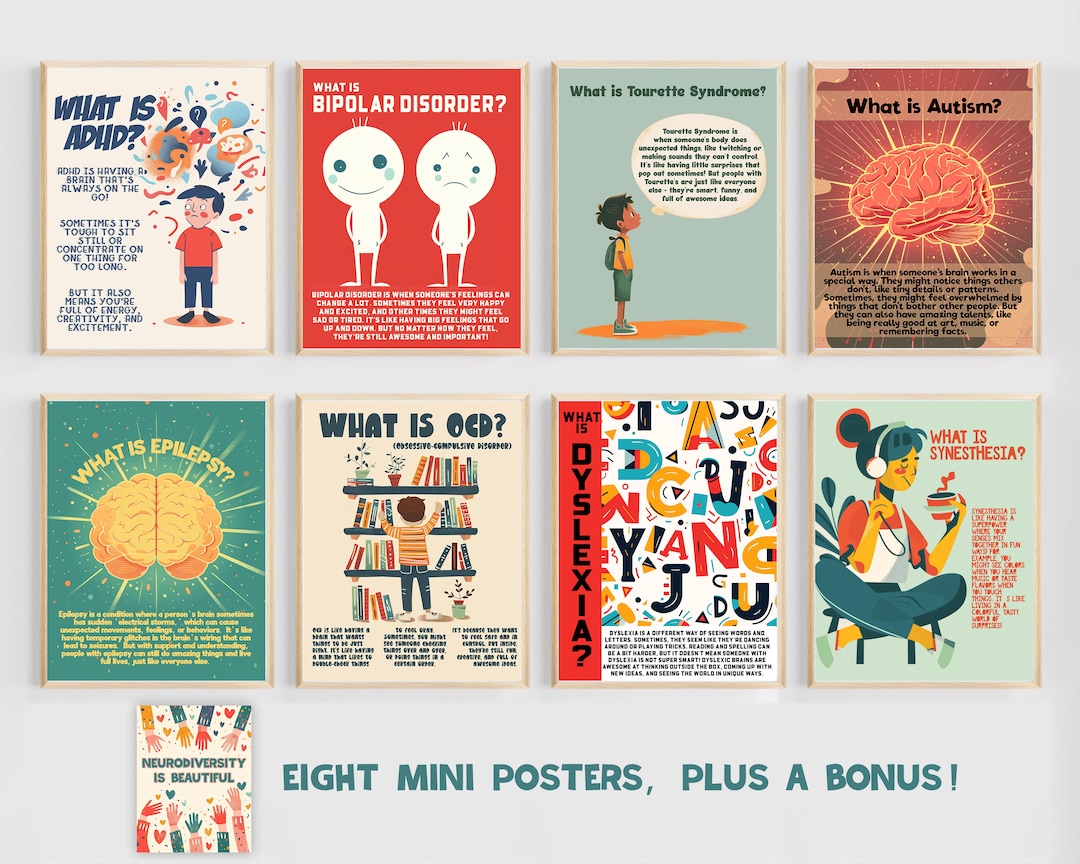 Neurodiversity Awareness Month Posters Autism Acceptance Bulletin Board ...