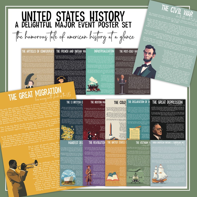 US History Funny Bulletin Board Classroom Decor Bundle | APUSH United ...