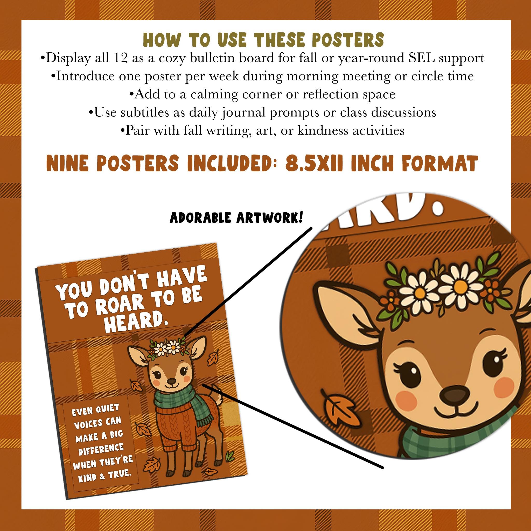 Fall Growth Mindset Posters for Elementary Classroom | Back to School ...