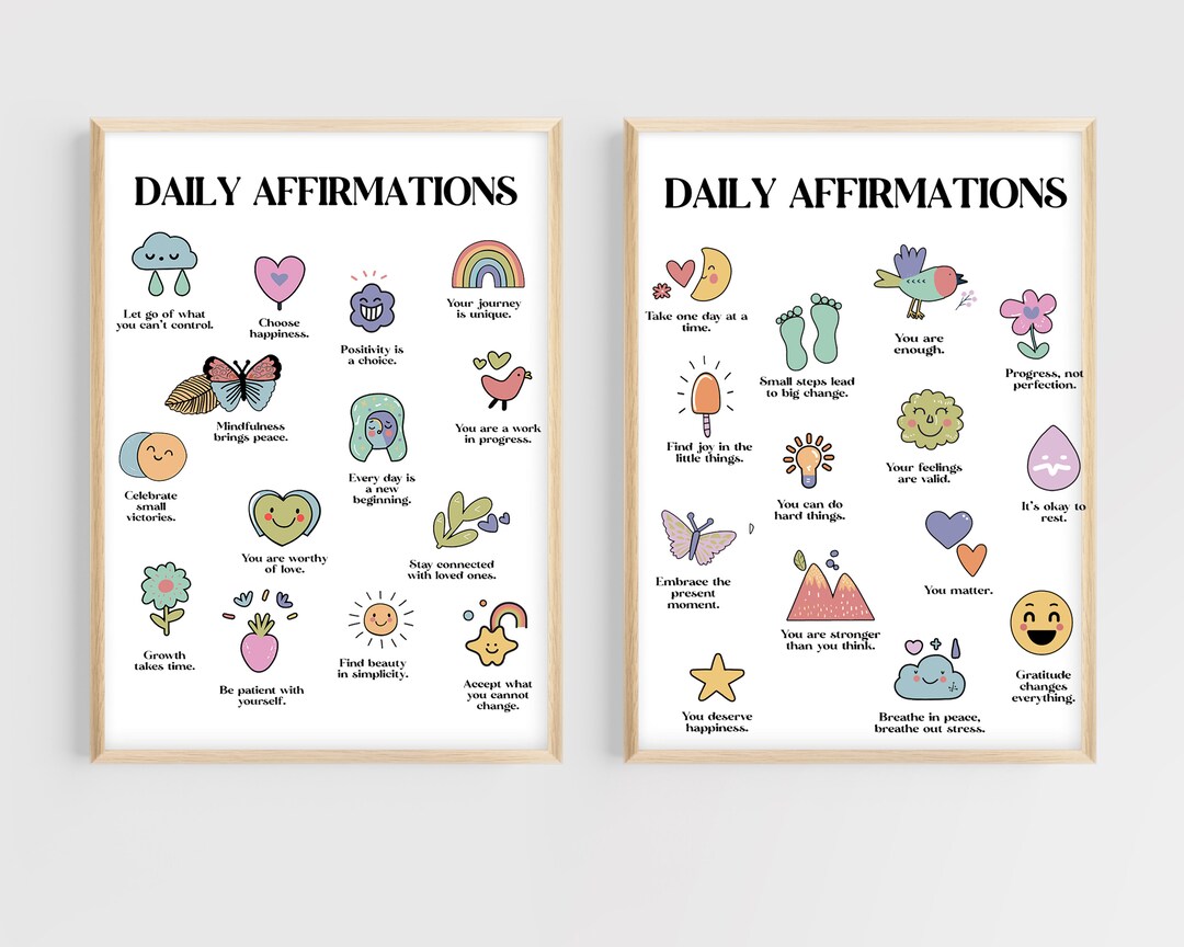 Mental Health Posters | Things to Remember Daily Affirmations Printable ...
