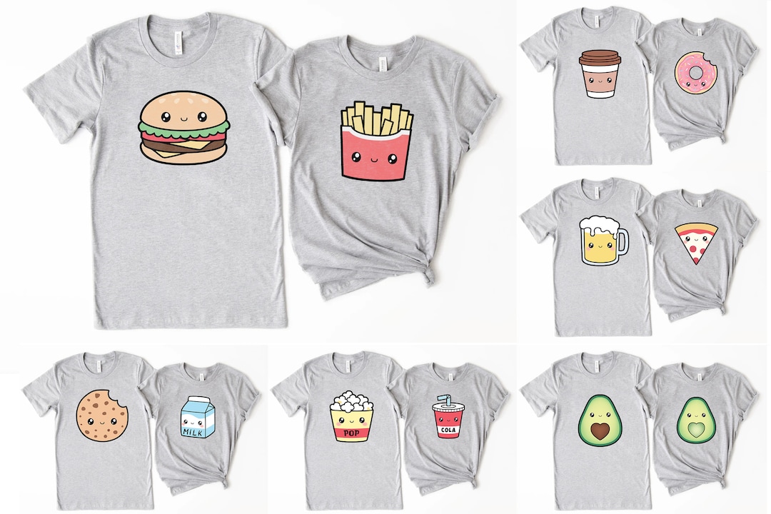 Cute Couples Halloween Costume Shirts Fast Food Matching - Etsy