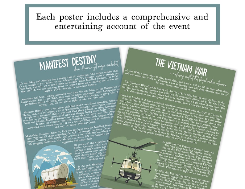 US History Bulletin Board Set | Funny Ap American APUSH Posters | High ...