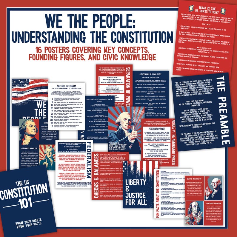 The US Constitution Bulletin Board Set | US Government & Civics Social ...