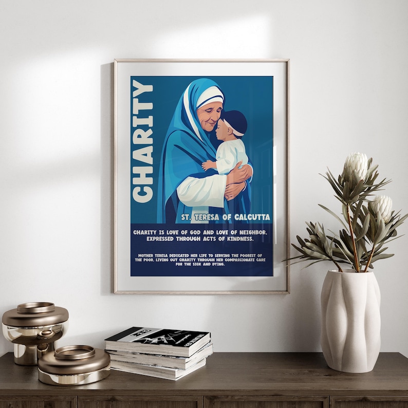 Catholic Saints Virtues Poster Set | Religious Teacher Lent Posters ...