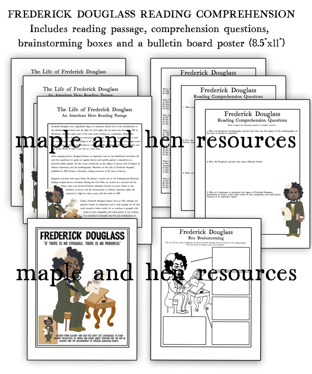 Frederick Douglass Differentiated Reading Comprehension US Black ...