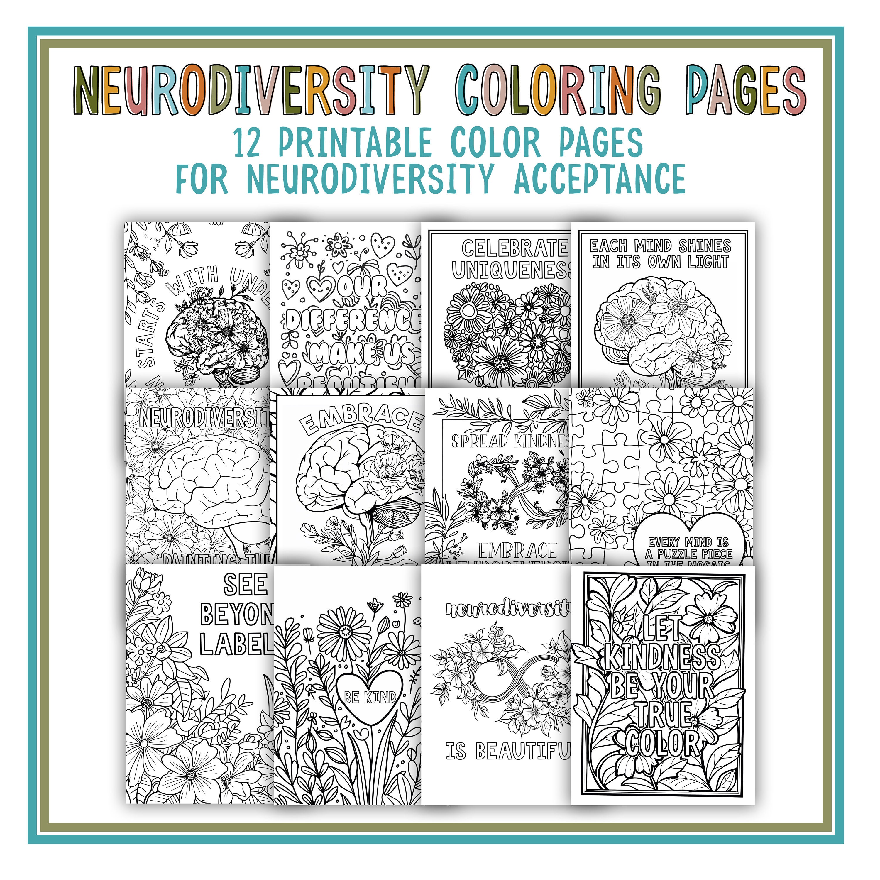 Neurodiversity Awareness Month Posters | Autism Acceptance Bulletin ...