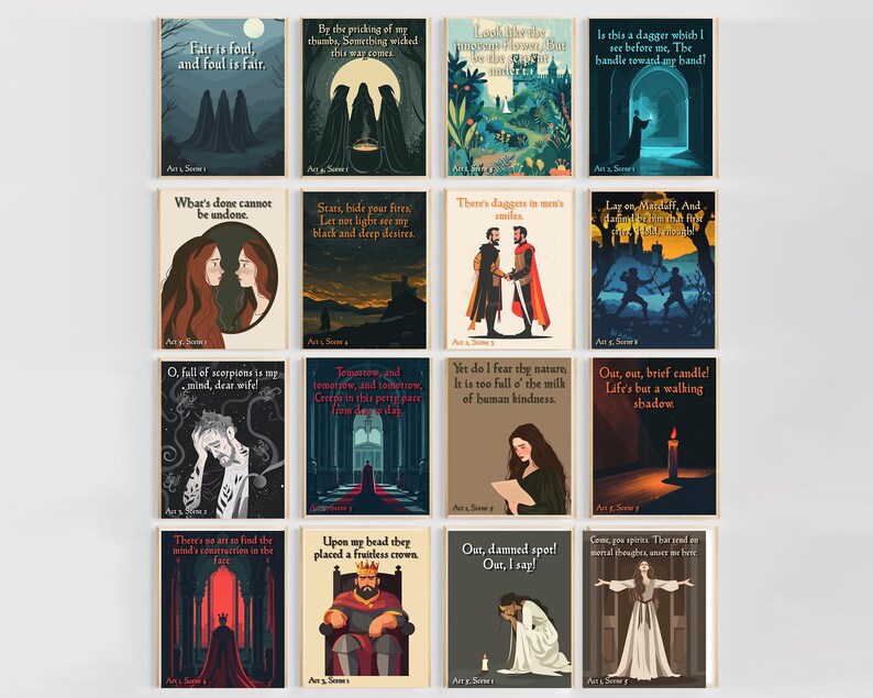 Shakespeare Macbeth Posters | English Literature Bulletin Board Poster ...