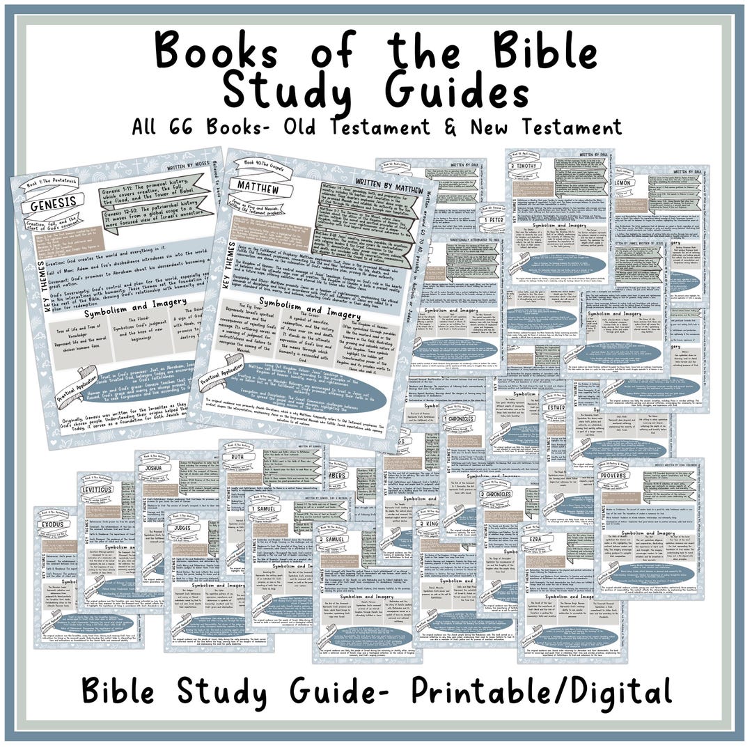 Bible Book Summary Guide | Printable Bible Books Student Summary | Lesson for Each Book of the ...