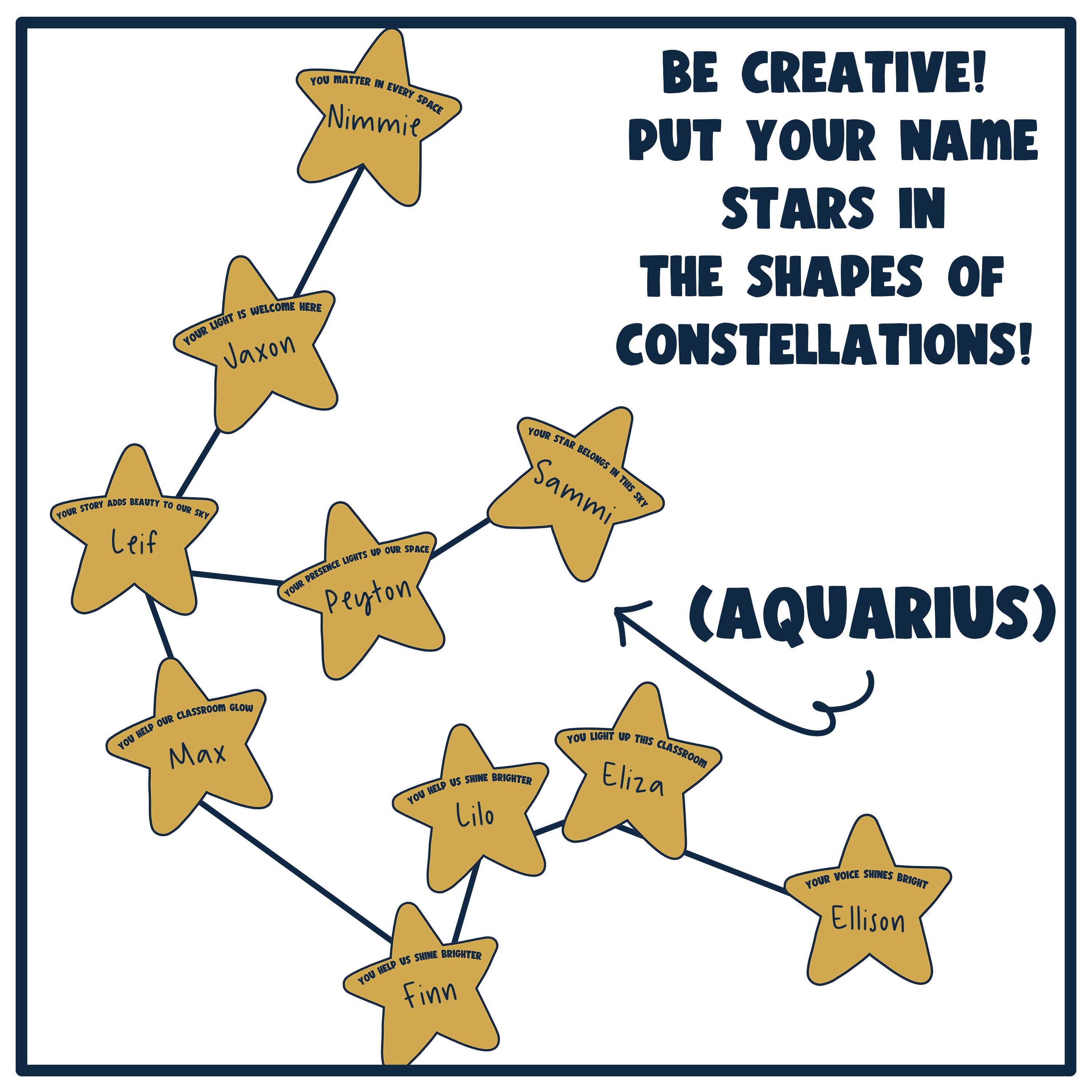 SEL Bulletin Board Set | We All Belong Here Star Constellation Decor ...