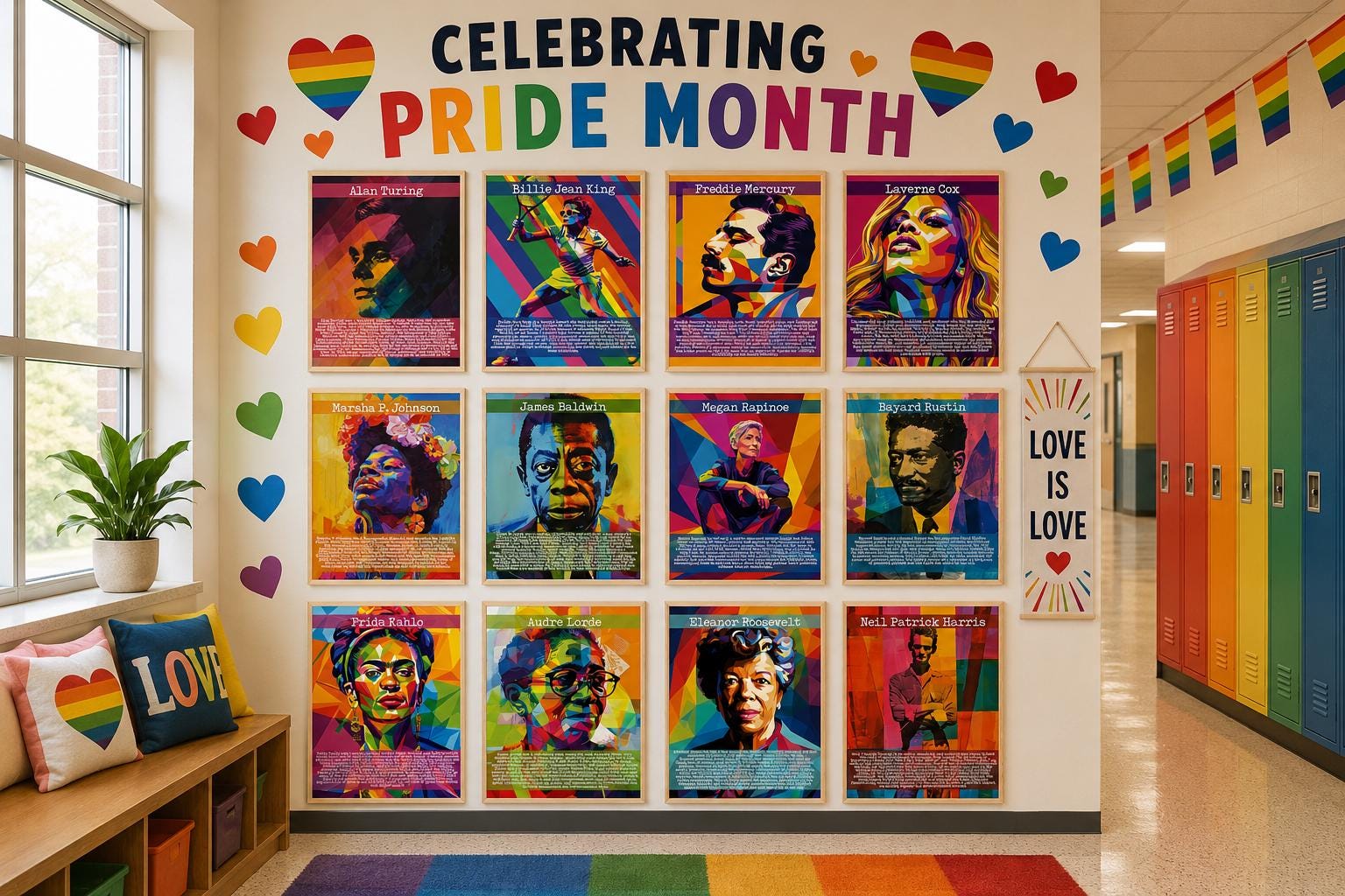 Pride Month Bulletin Board Display | LGBTQIA+ Leaders Printables | LGBT ...