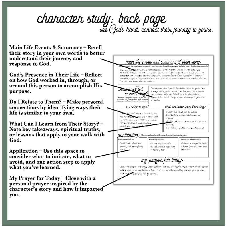 Bible Character Study Guide | Printable Christian Bible Study ...