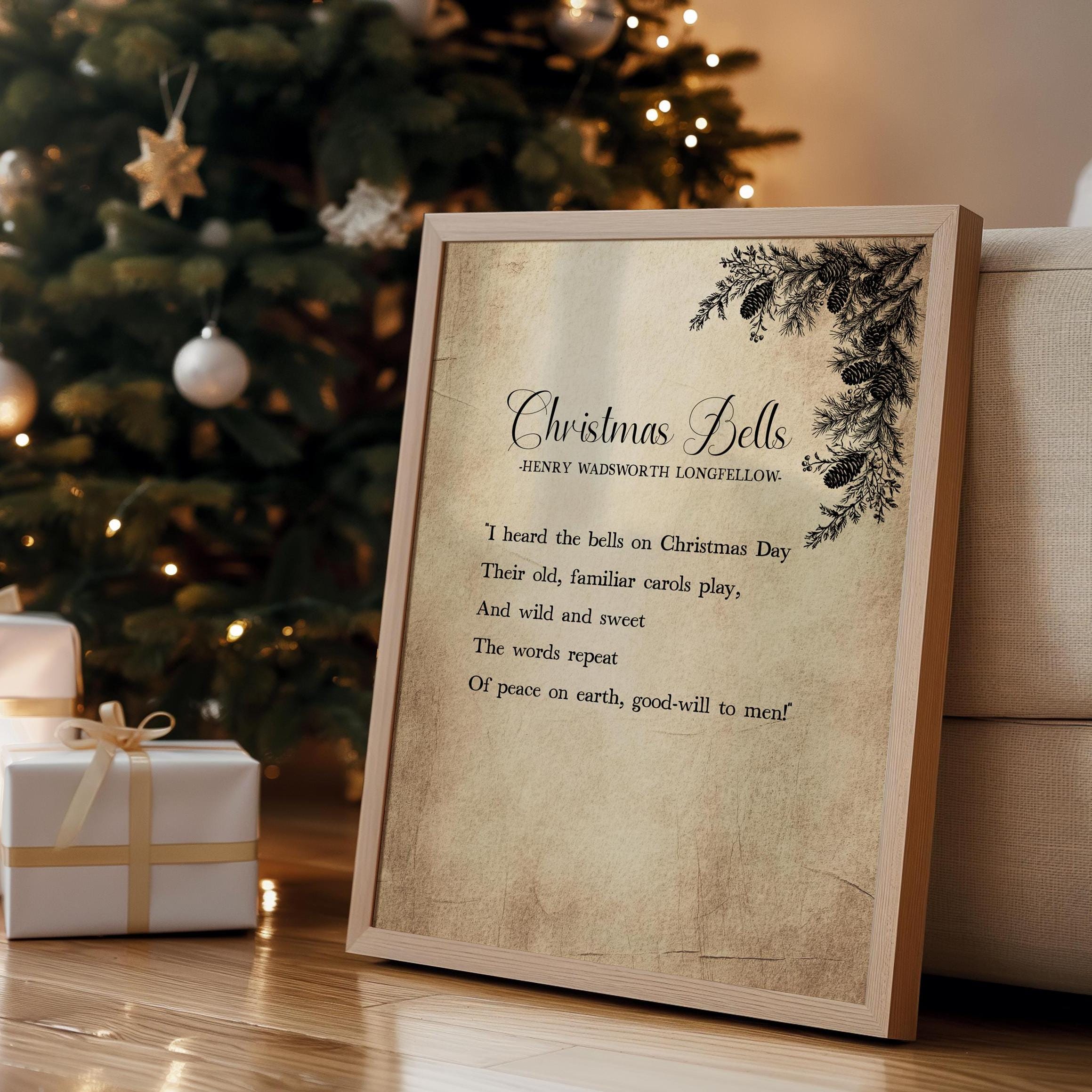 Printable Classic Christmas Poem Art | Henry Wadsworth Longfellow ...