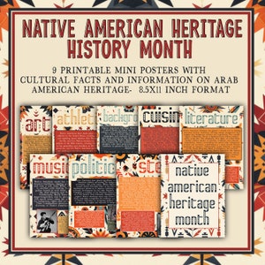 Heritage Month Poster Bundle | History Month Bulletin Board Sets | Arab ...