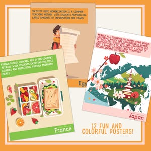 Schools Around the World Bulletin Board | Back to School Fun Facts ...