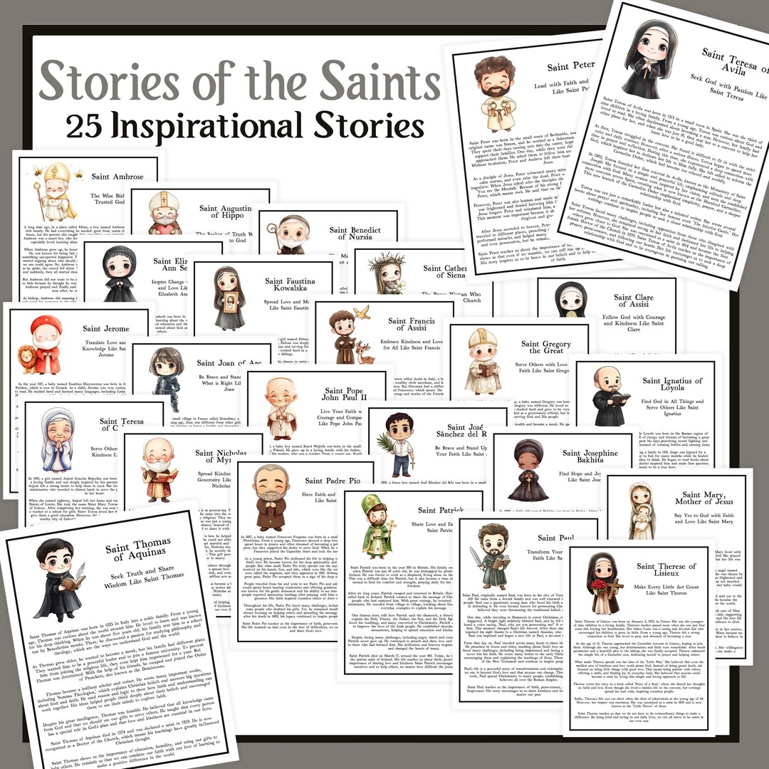 Stories of the Catholic Saints | Homeschool Religious Teacher Poster ...