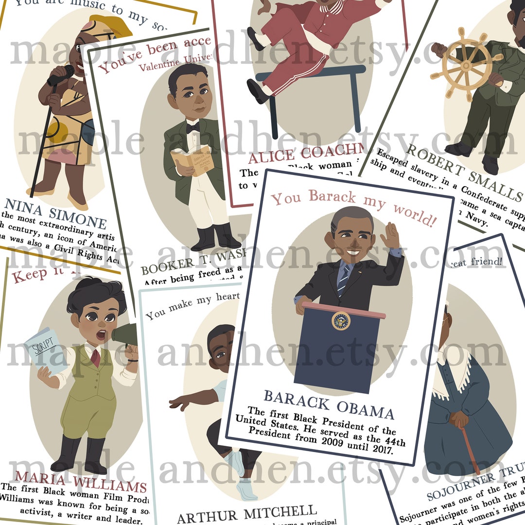 Black History Valentine Cards | African American Printable Valentine's ... Black History Valentine Cards | African American Printable Valentine's ...
