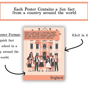 Schools Around the World Bulletin Board | Back to School Fun Facts ...