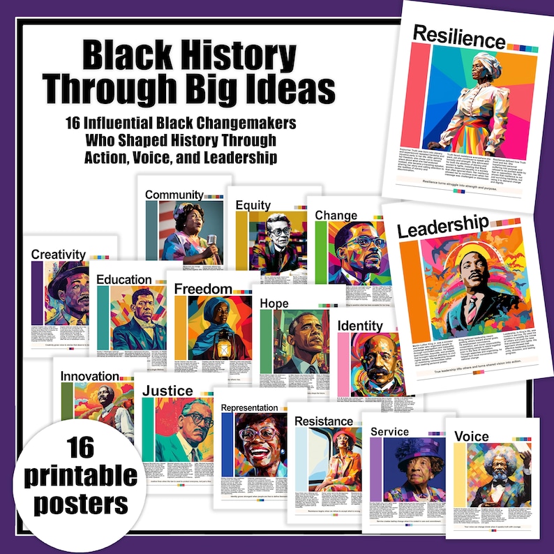 Black History Month Bulletin Board Set | Black History Through Big ...