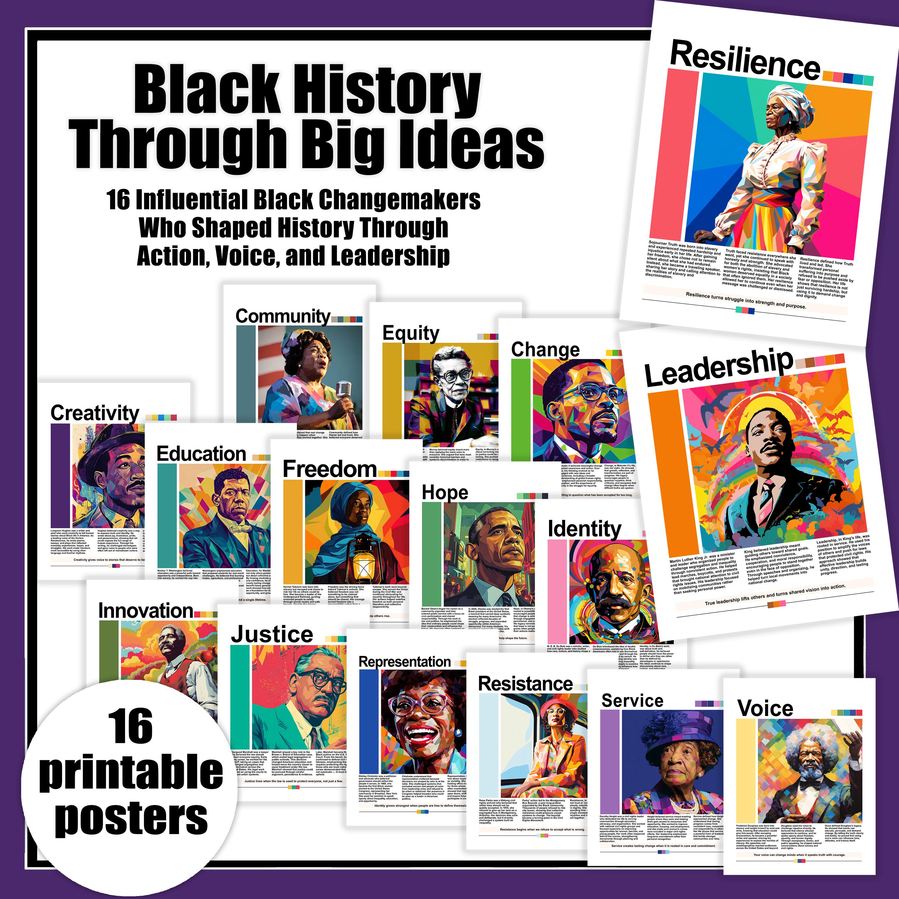 Black History Month Bulletin Board Set | Black History Through Big ...