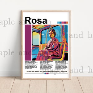 Rosa Parks Digital Art Print | Black History Month Printable | Civil ...