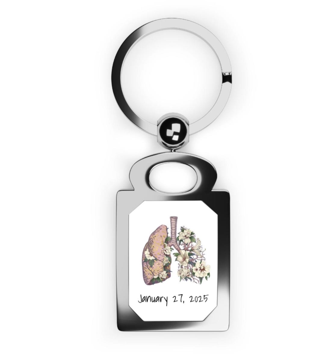 Custom Lung Transplant Gift | Floral Lungs Organ Keychain | RT ...